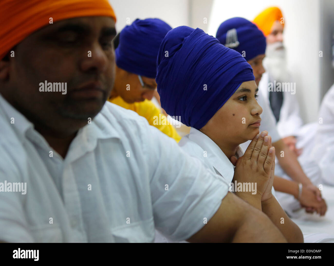 Sikhs seen during a Baisakhi celebration amongst diaspora Sikh ...