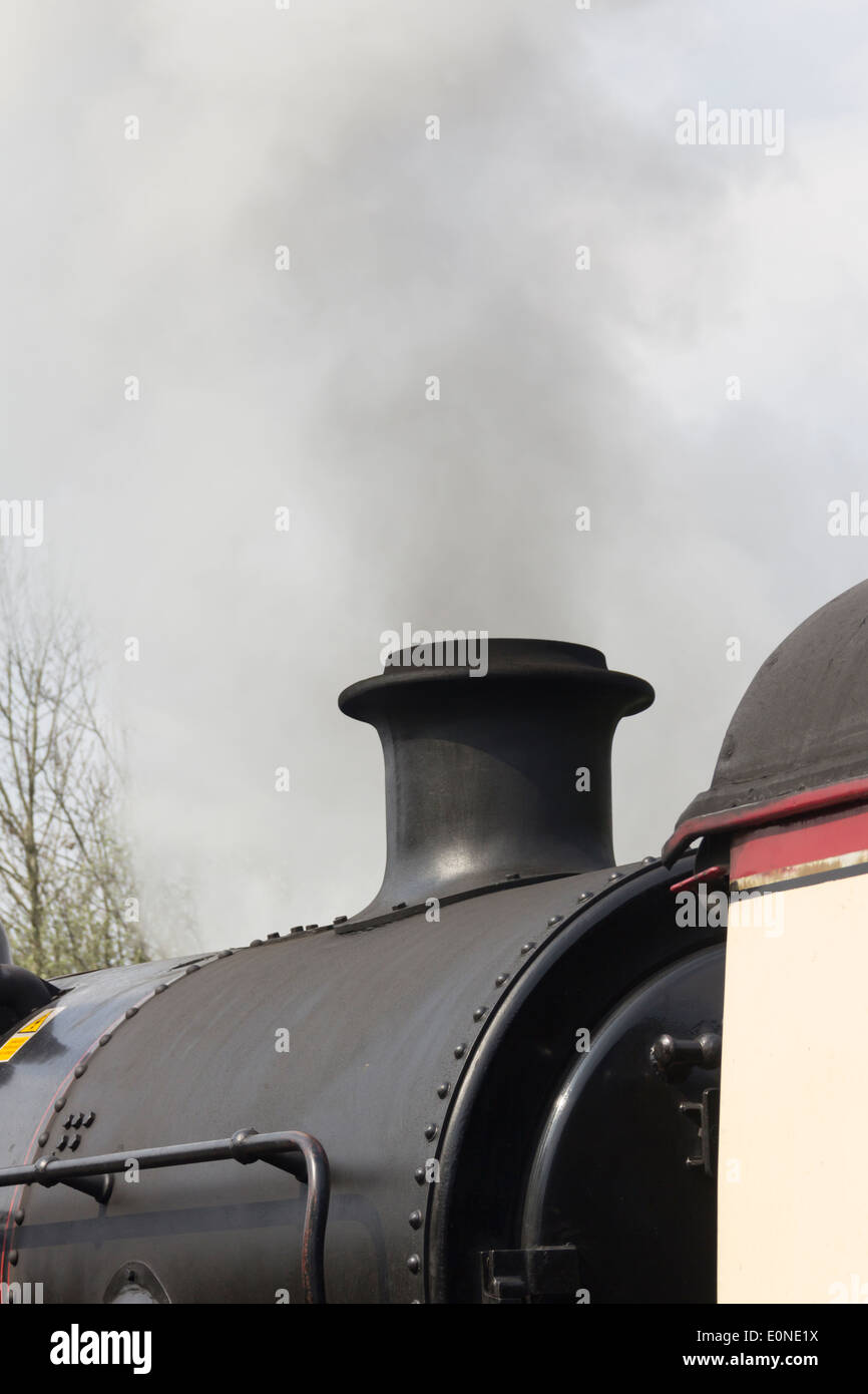 Smokebox and chimney of the former BR standard class 4 tank engine ...