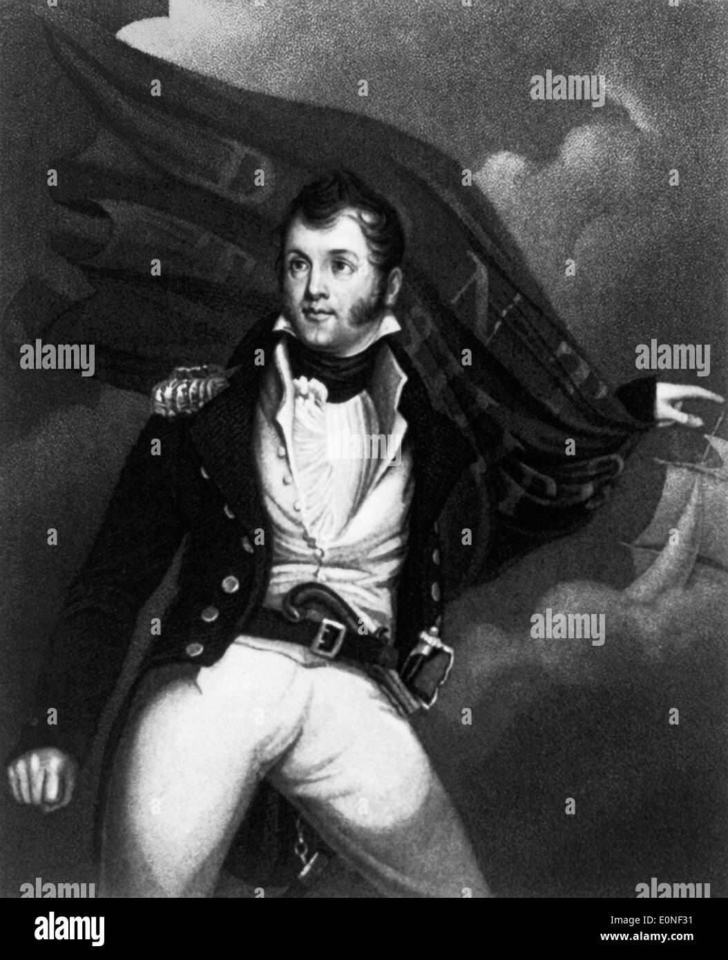 Vintage portrait of Oliver Hazard Perry Stock Photo - Alamy