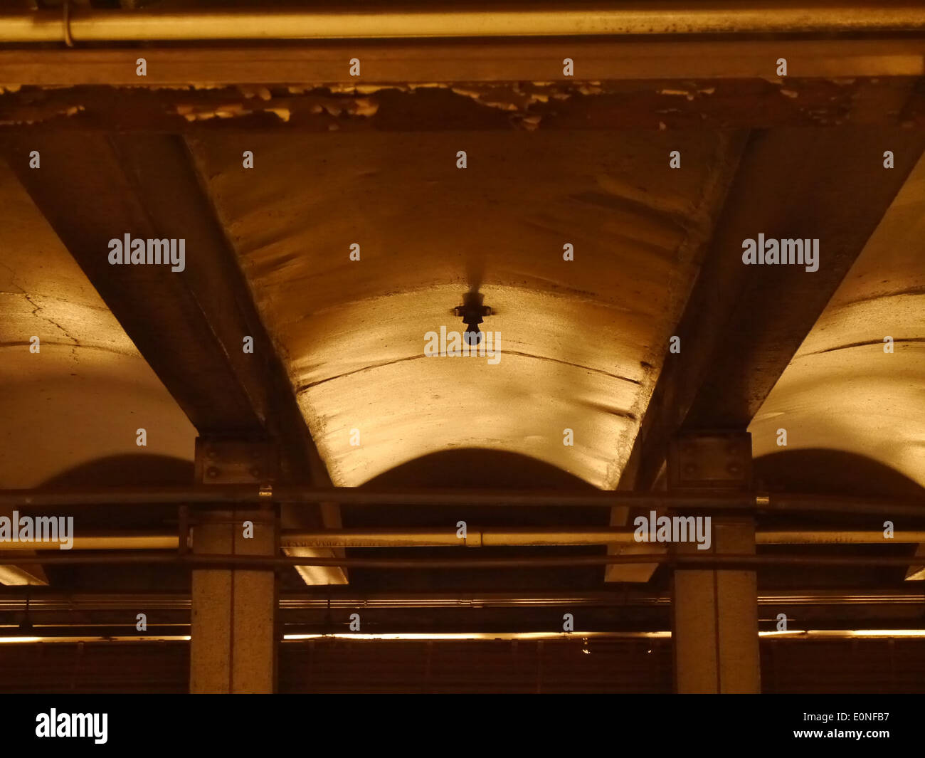 Roof of New York subway station Stock Photo - Alamy