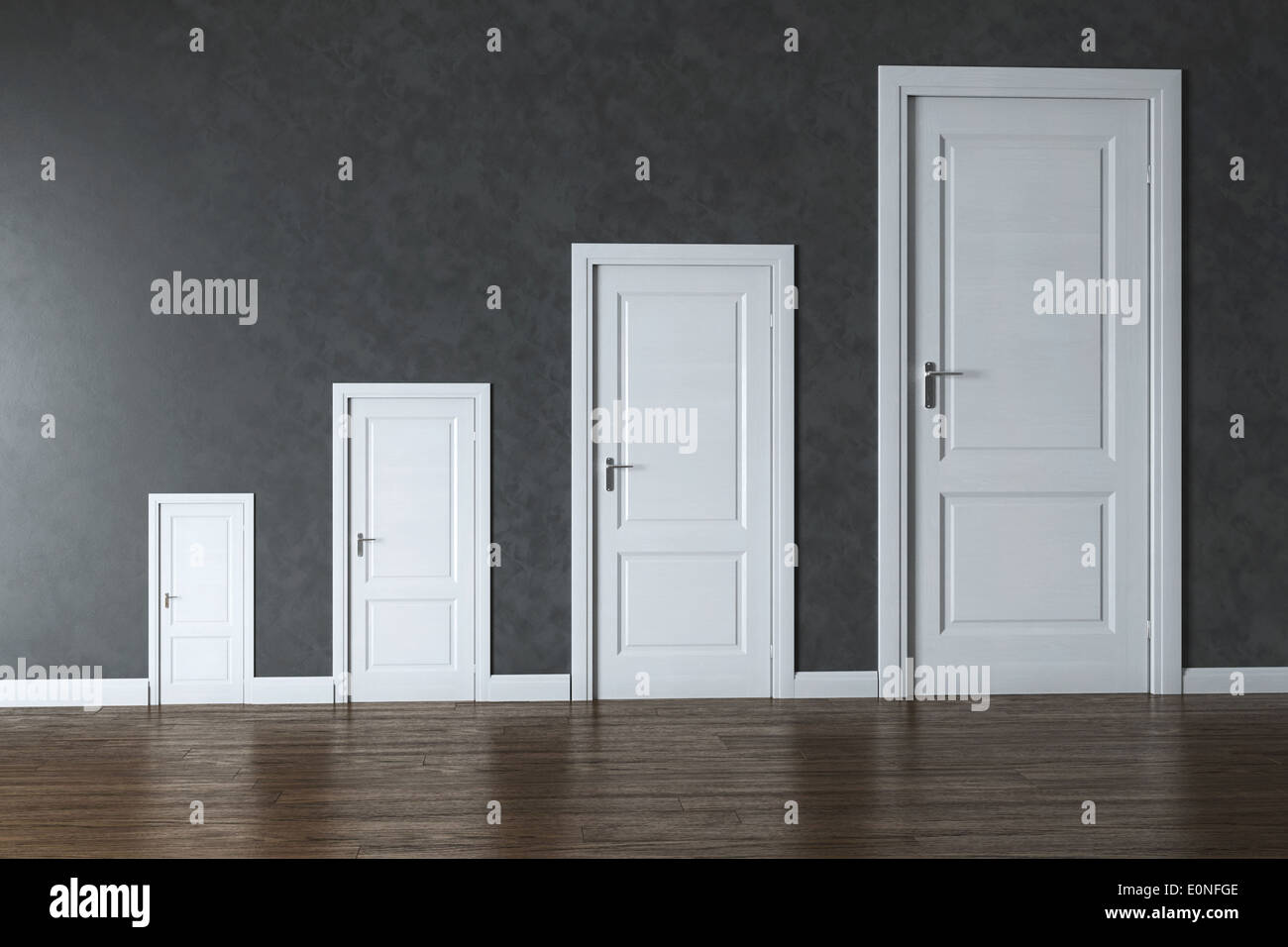 Conceptual Interior Picture - Rage Of Doors Stock Photo - Alamy