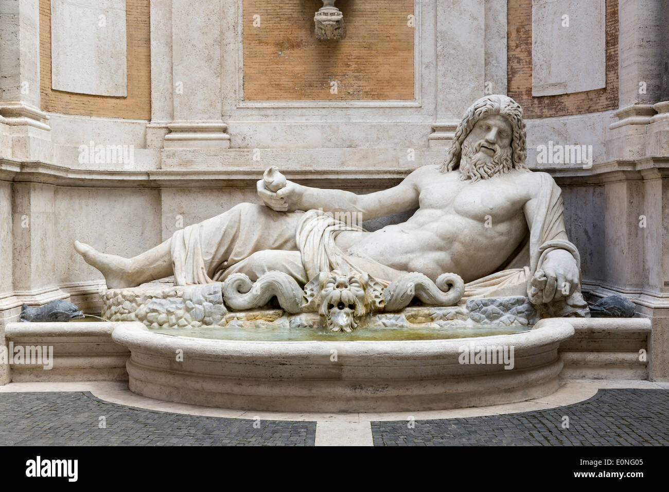 Colossal statue restored as Oceanus, Marforio, Capitoline Museums, Rome ...