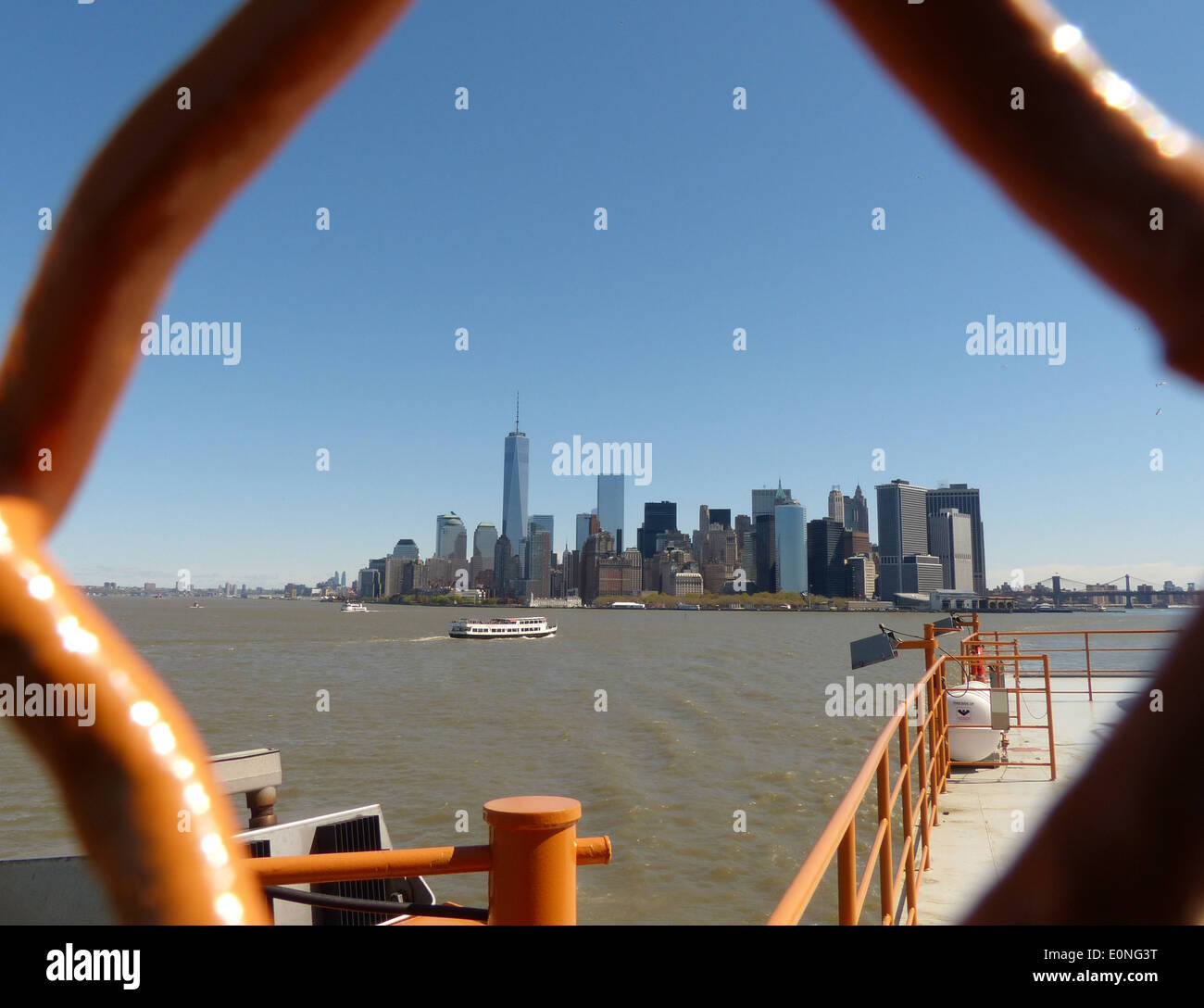 New York Skyline including new Freedom Tower, One WTC Stock Photo - Alamy