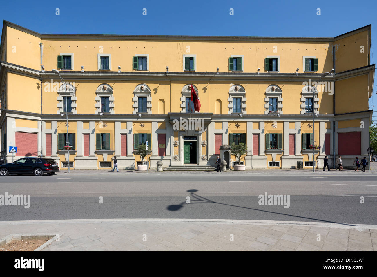 ministerial building around Skanderbeg Square, Tirana, Albania Stock ...