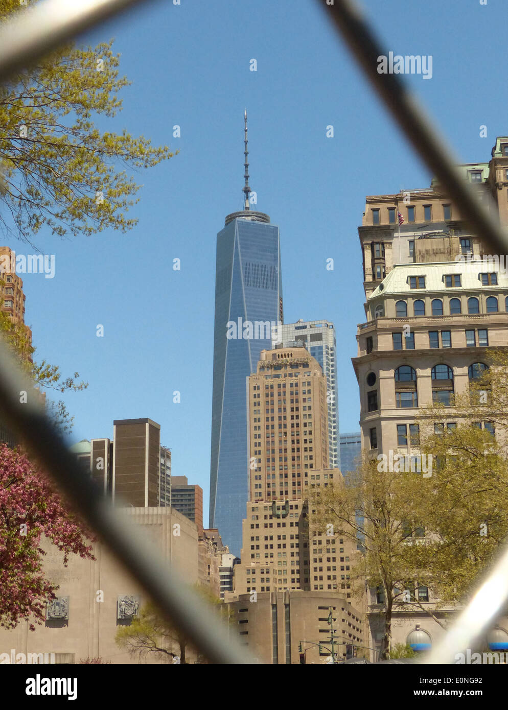 New York Skyline including new Freedom Tower, One WTC Stock Photo - Alamy