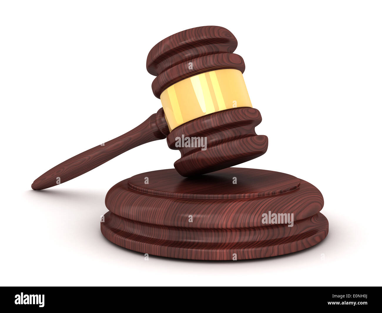 Only gavel on a white background (done in 3d Stock Photo - Alamy
