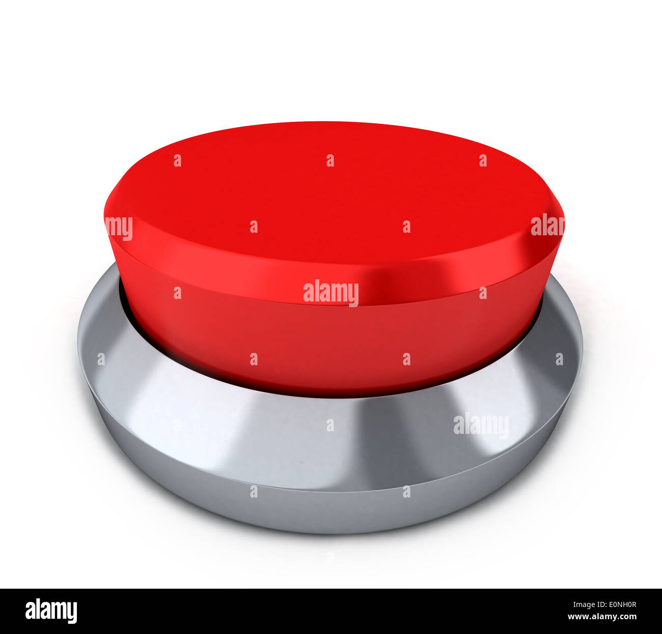 Red button on white background (done in 3d Stock Photo - Alamy