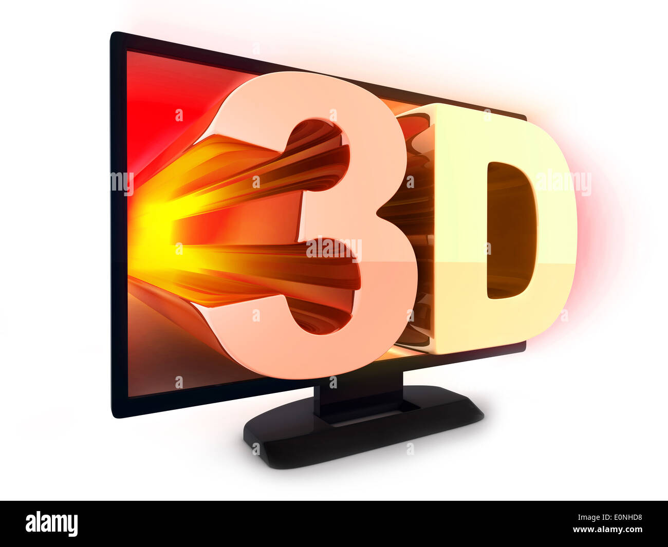 Symbol "TV 3d" (done in 3d, isolated Stock Photo - Alamy