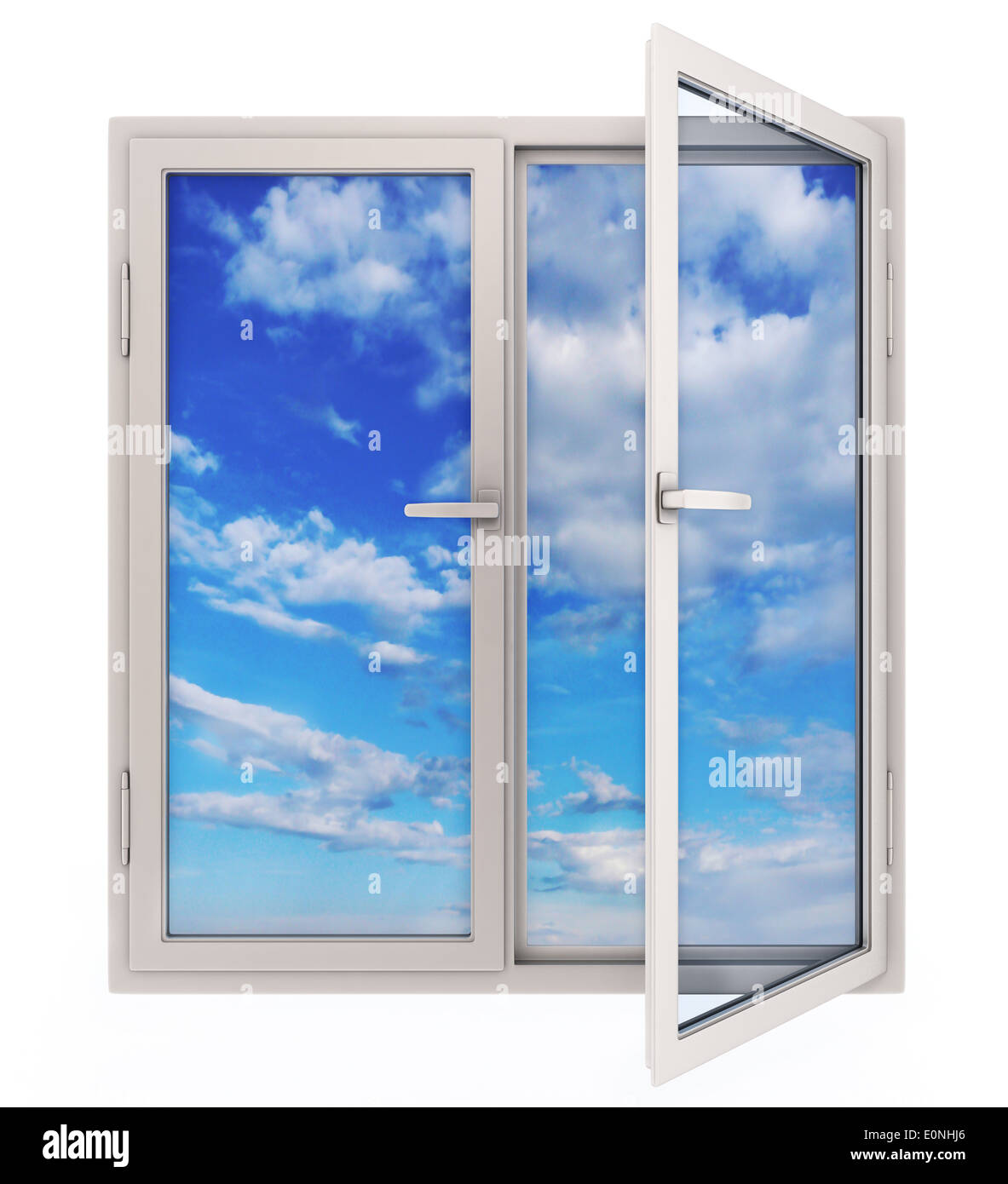Open window with view of the sky (done in 3d Stock Photo - Alamy