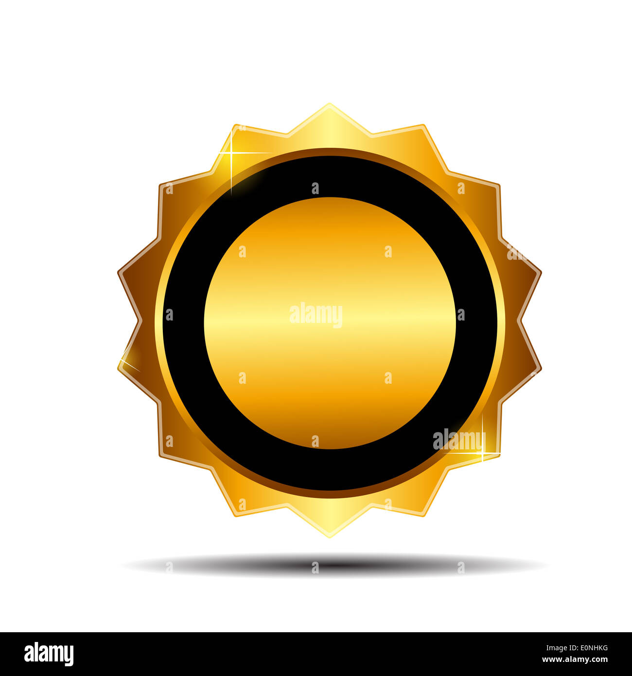 Gold Label Sign Template Vector Illustration Stock Photo - Alamy