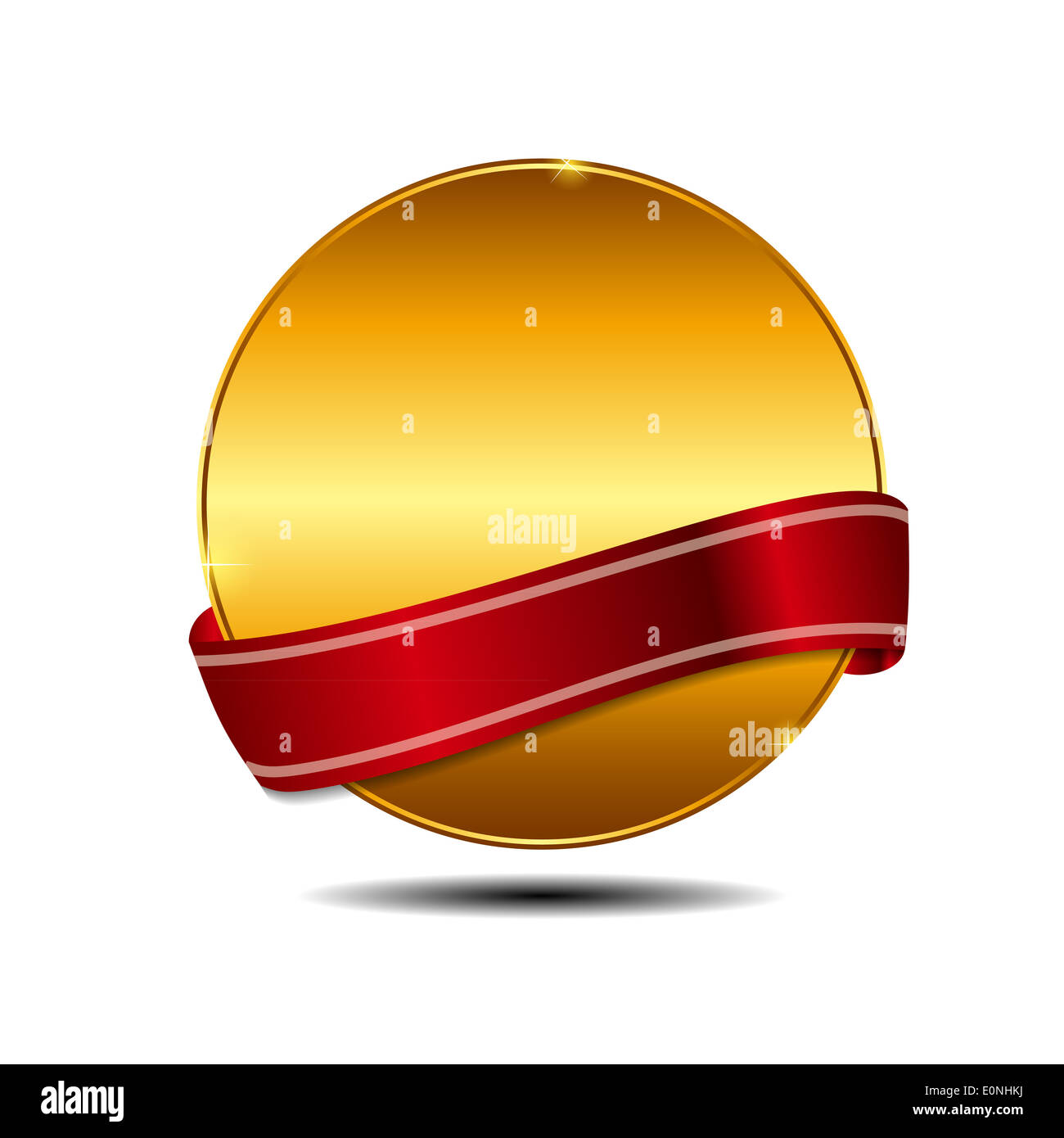 Gold Label Sign Template Vector Illustration Stock Photo - Alamy