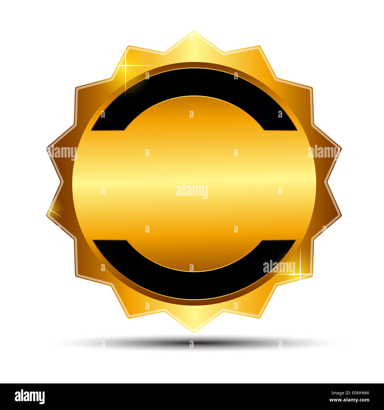 Gold Label Sign Template Vector Illustration Stock Photo - Alamy