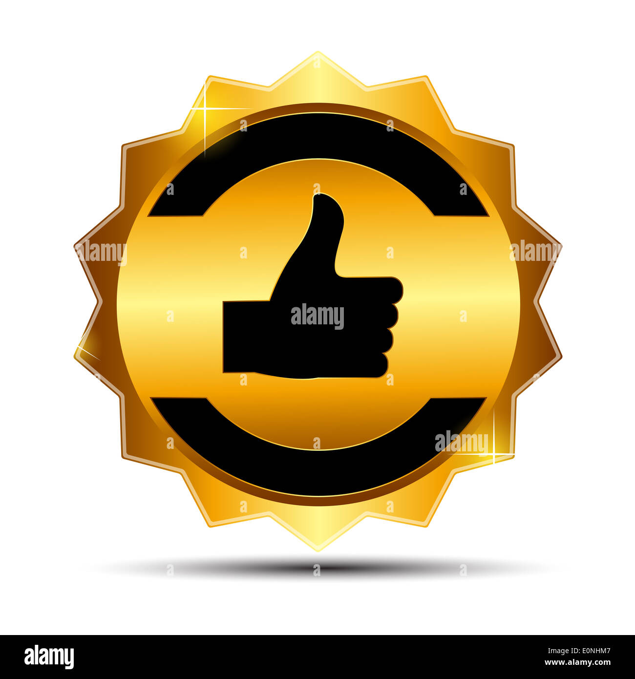 Gold Label Sign Template Vector Illustration Stock Photo - Alamy
