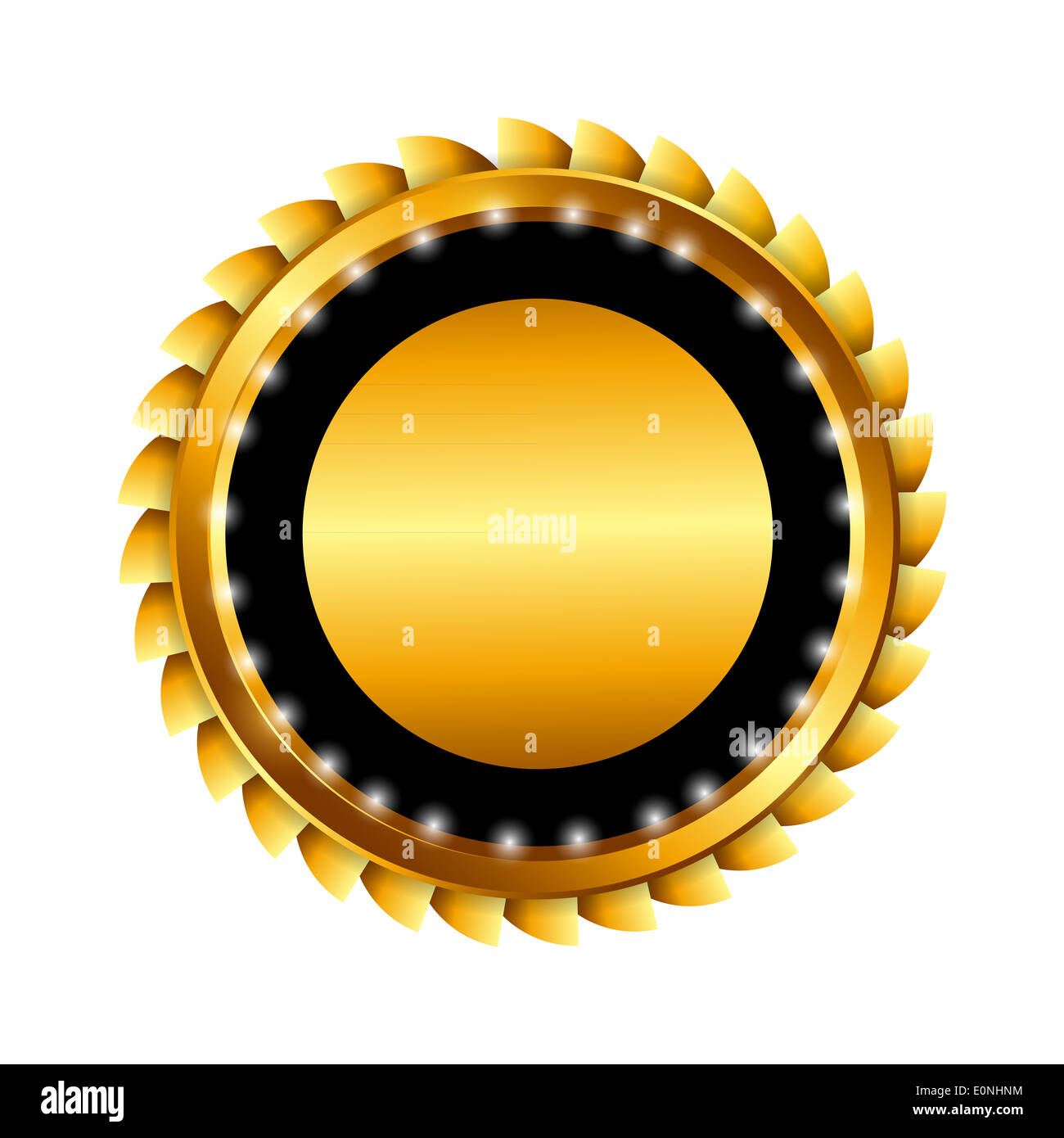 Gold Label Sign Template Vector Illustration Stock Photo - Alamy