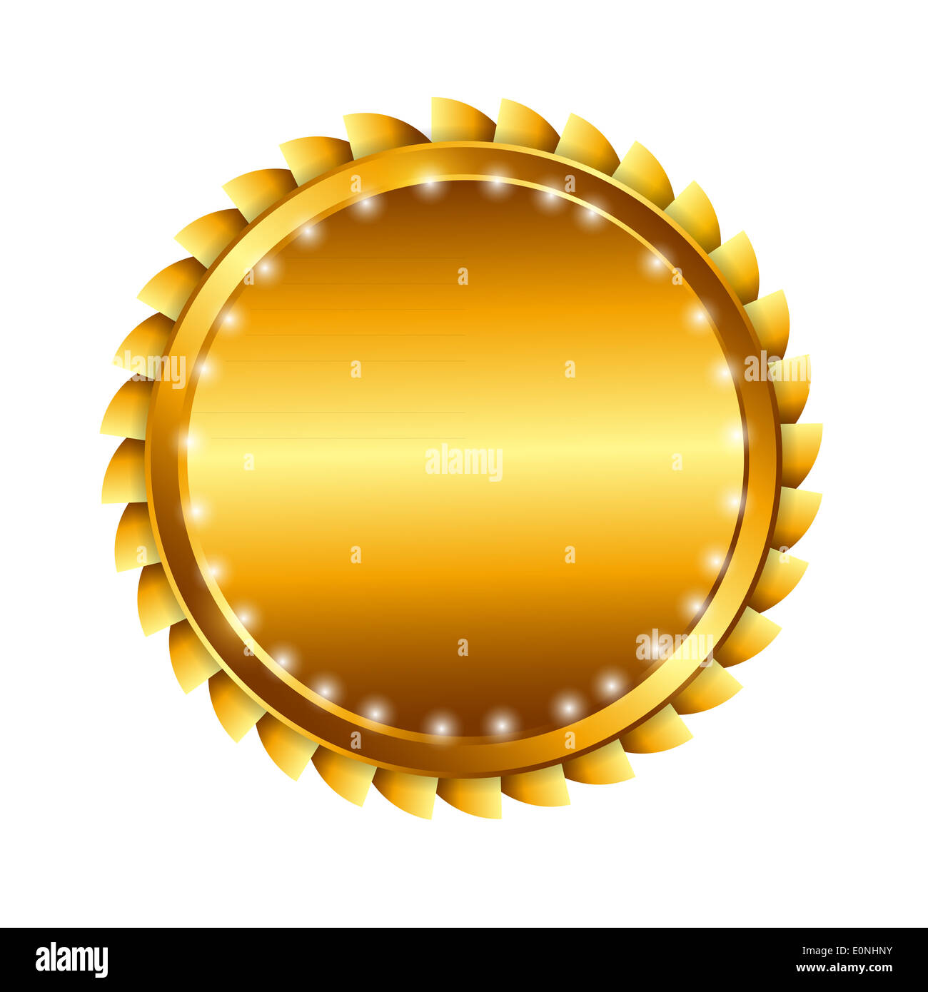 Gold Label Sign Template Vector Illustration Stock Photo - Alamy