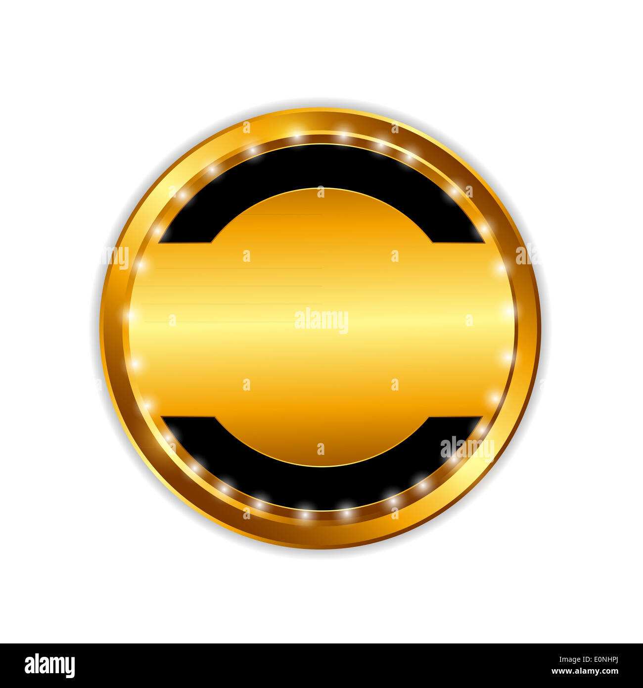 Gold Label Sign Template Vector Illustration Stock Photo - Alamy