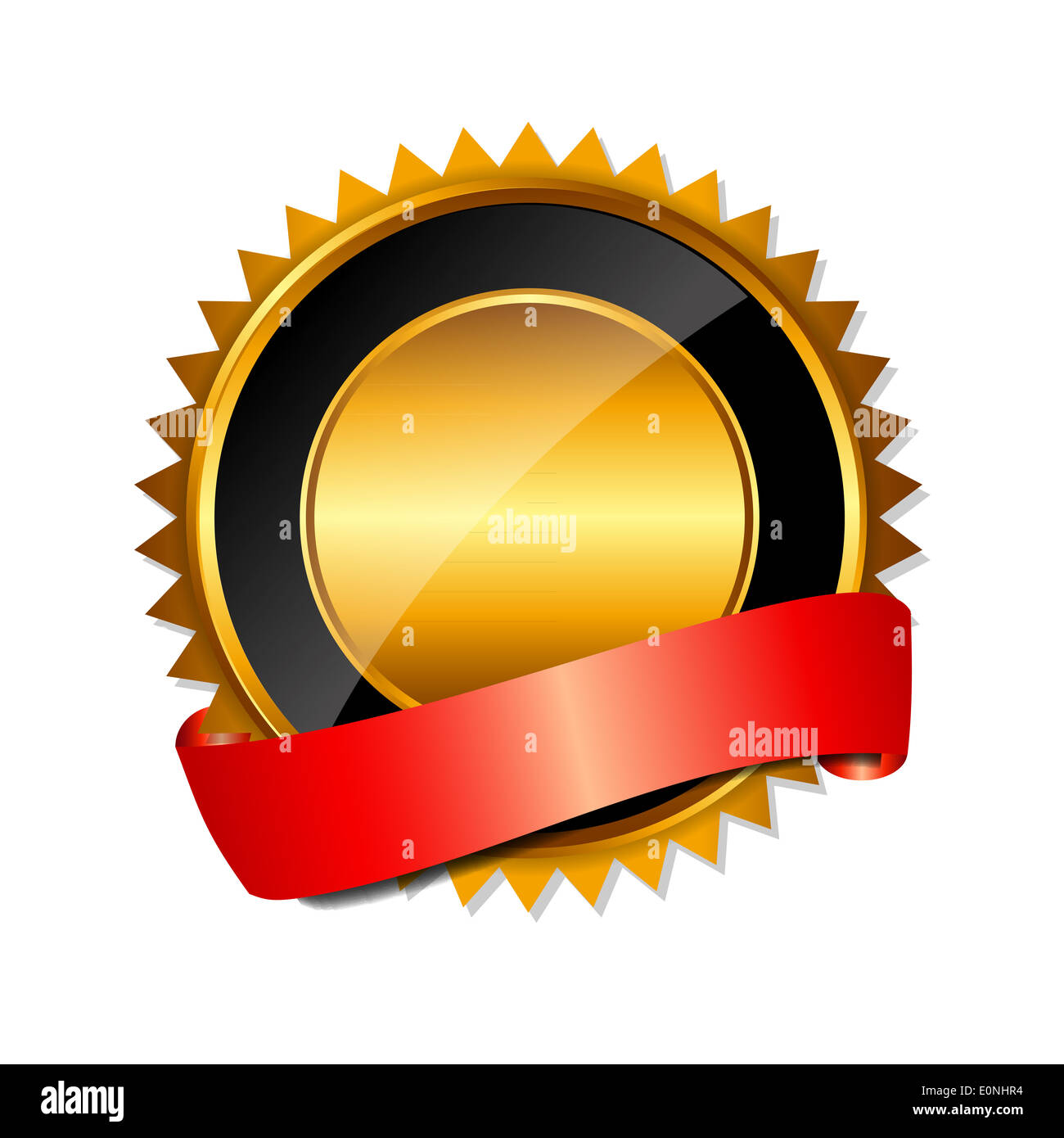 Gold Label Sign Template Vector Illustration Stock Photo - Alamy