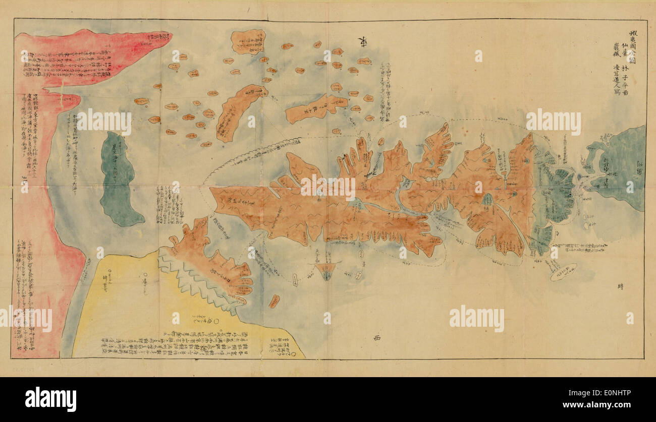 Map of Ezo Stock Photo - Alamy