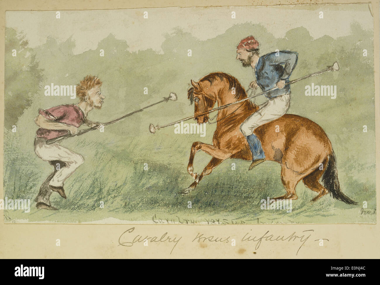 Battle between cavalry infantry hi-res stock photography and images - Alamy