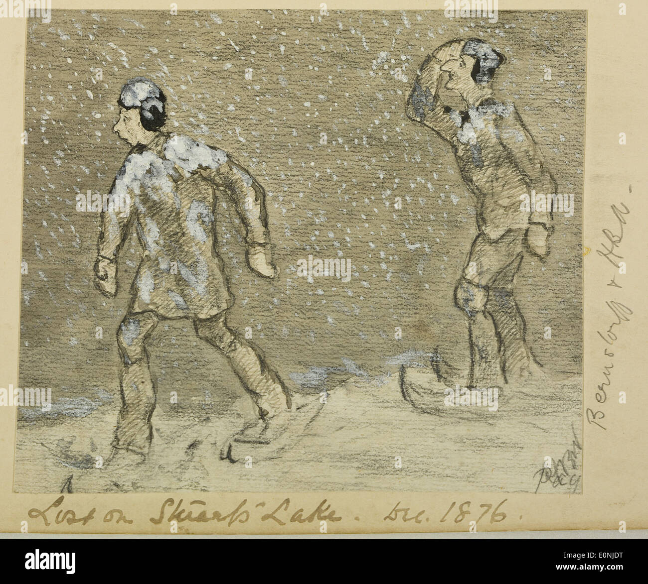 Lost on Stuarts' Lake. Dec 1876 Stock Photo - Alamy