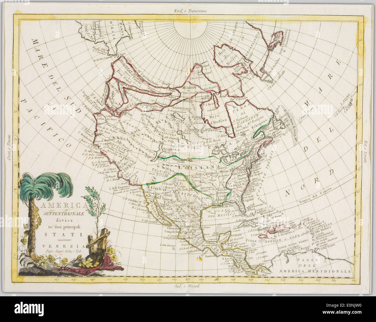 America continent map hi-res stock photography and images - Alamy