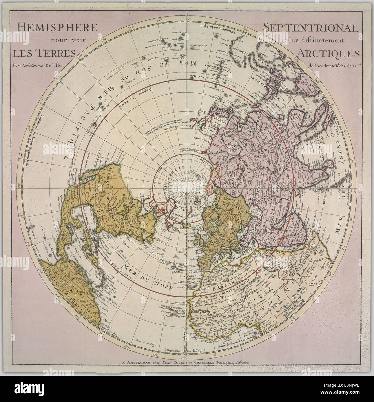 A historical map or illustration from the Northern Hemisphere designed ...
