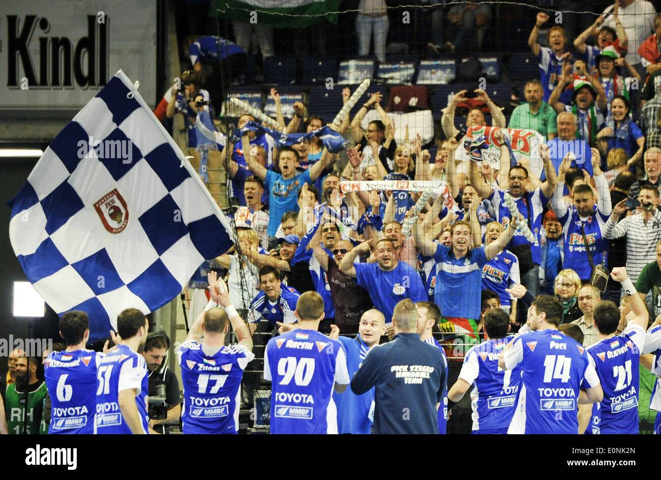Szeged's celebrates their victory after the EHF Cup final four, semi ... Szeged's celebrates their victory after the EHF Cup final four, semi ...