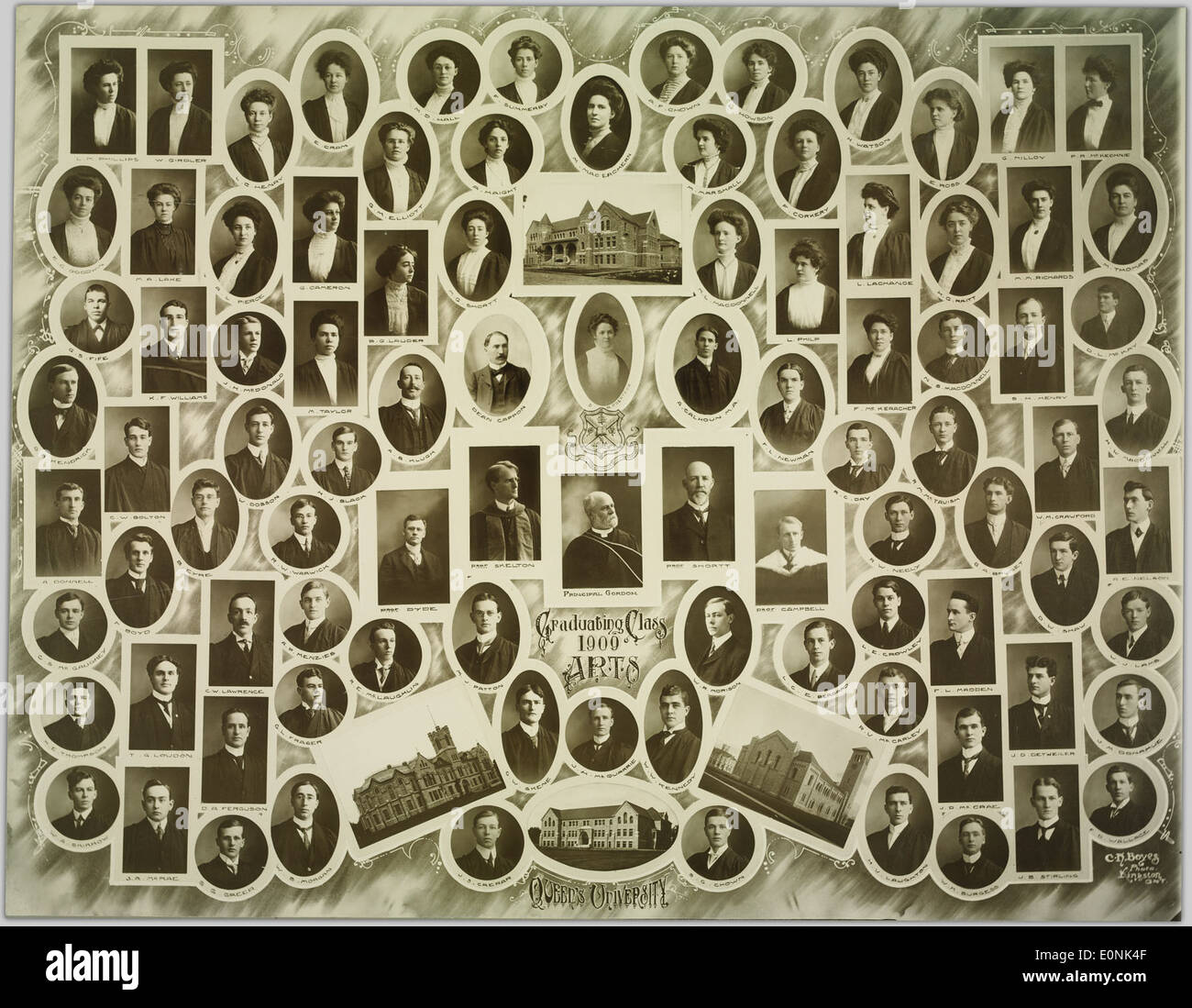A group portrait of the Arts graduating class from Queen's University ...