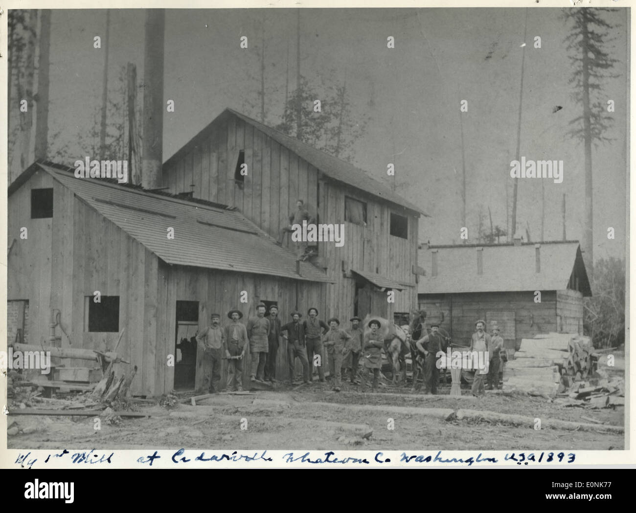 This image shows the first mill built at Cedarville in Whatcom County ...