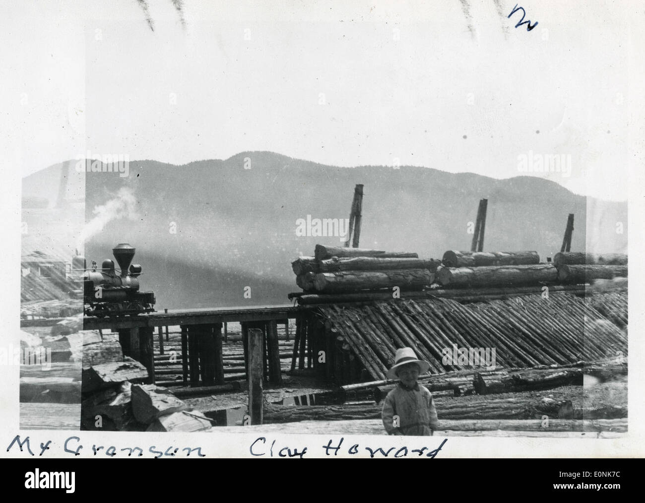 Train at landing, My grandson Clay Howard Stock Photo - Alamy