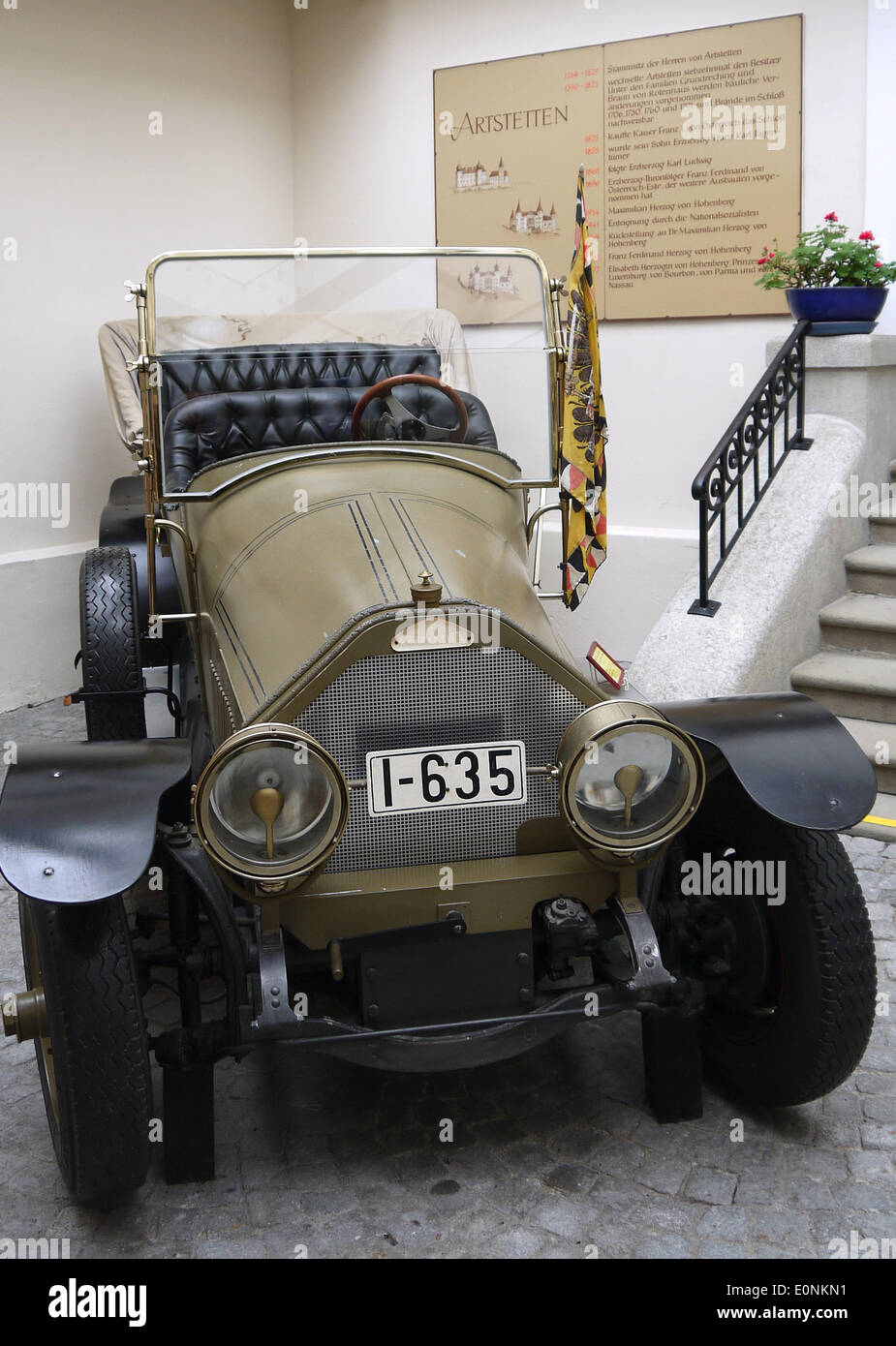 A replica of the car in which Archduke Franz Ferdinand and his wife ...