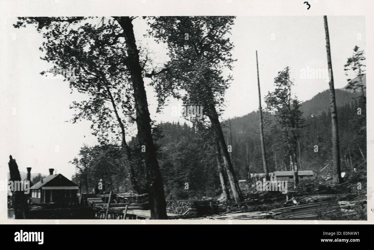 This image shows a camp under construction, depicting the early stages ...