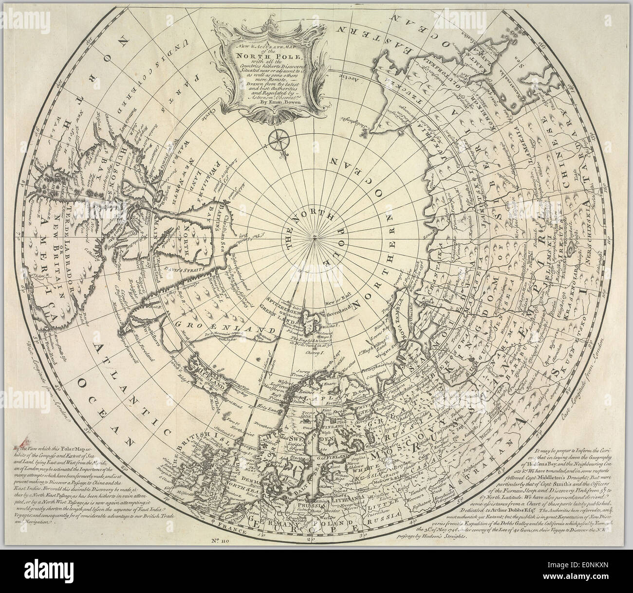 Map of the north pole hi-res stock photography and images - Alamy
