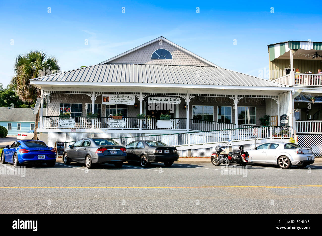 Riverside Cafe in St. Marys town, Georgia Stock Photo - Alamy