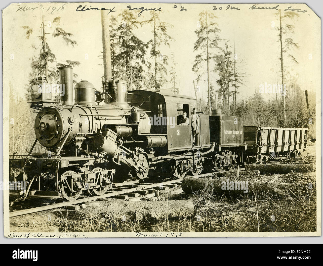 A photograph of the Climax engine #2, a 30-ton Grand Locomotive ...