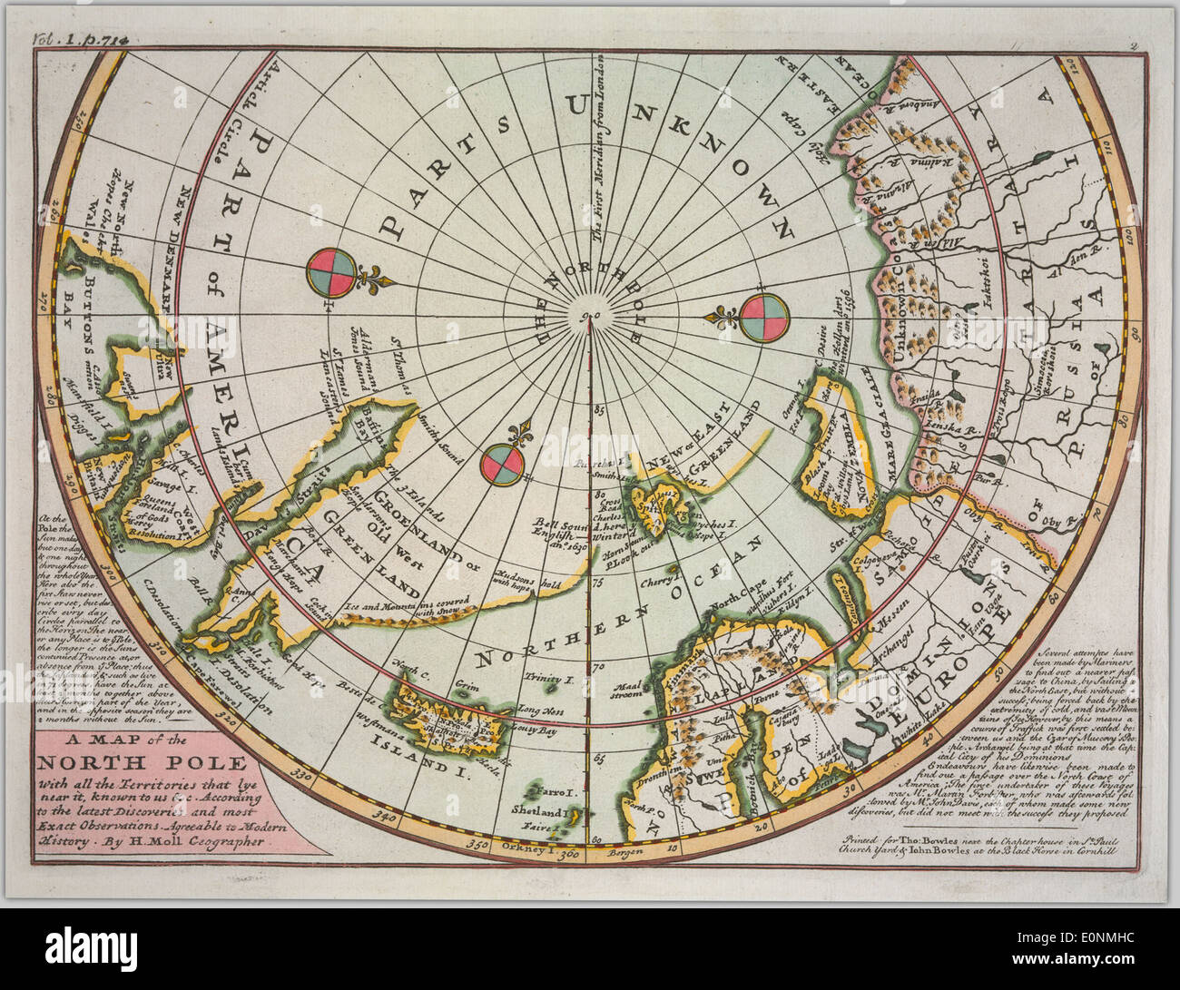 North pole map hi-res stock photography and images - Alamy