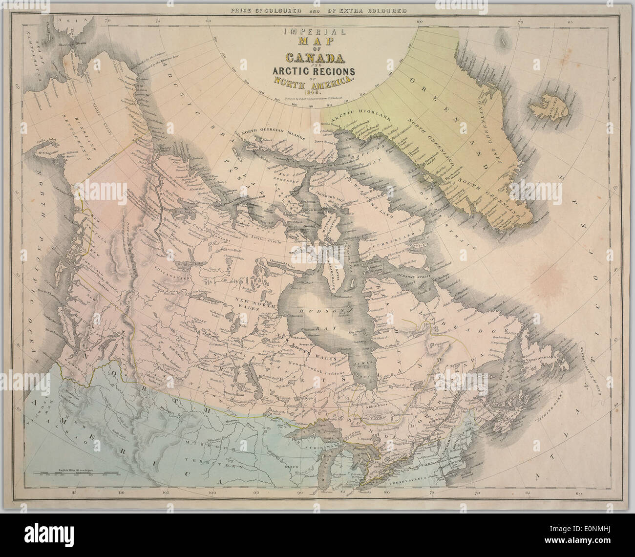 1849 map america hi-res stock photography and images - Alamy