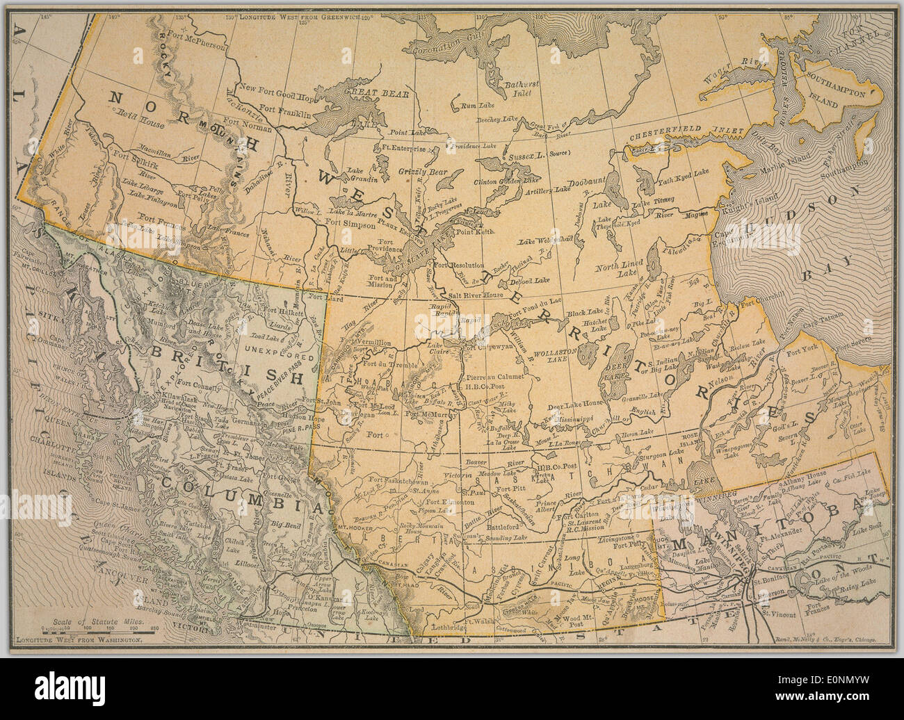 Map of northern canada hi-res stock photography and images - Alamy