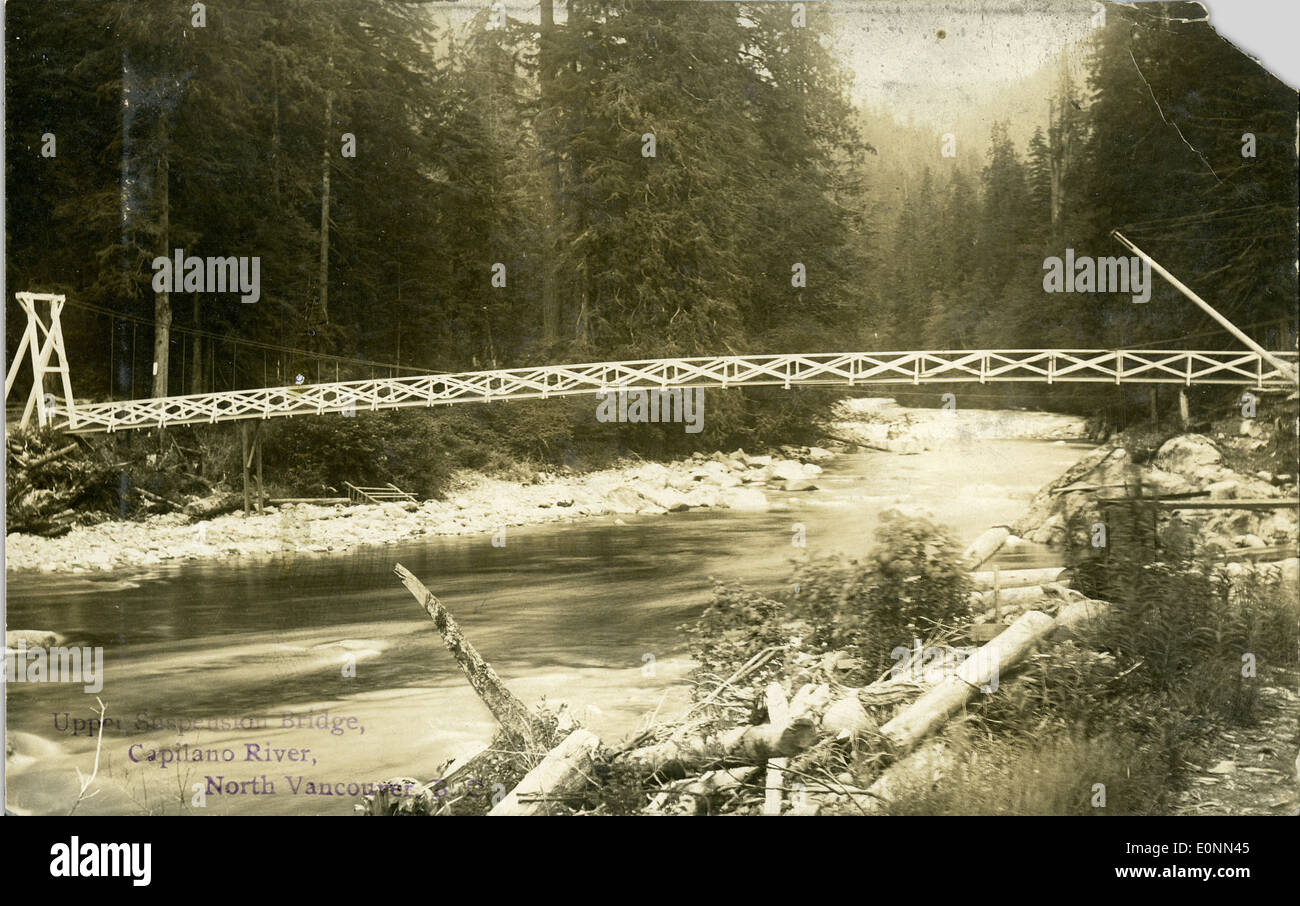 The Upper Suspension Bridge at Capilano River, located in North ...