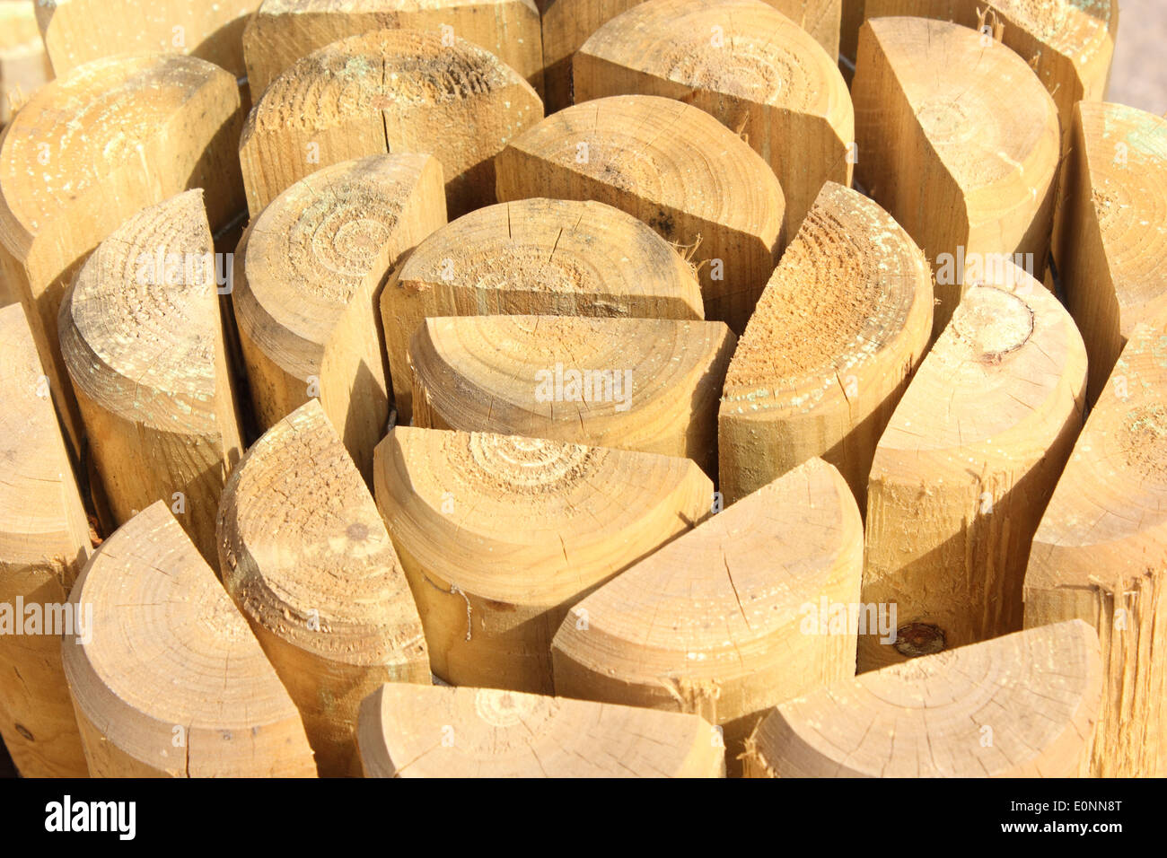 split wooden posts Stock Photo - Alamy