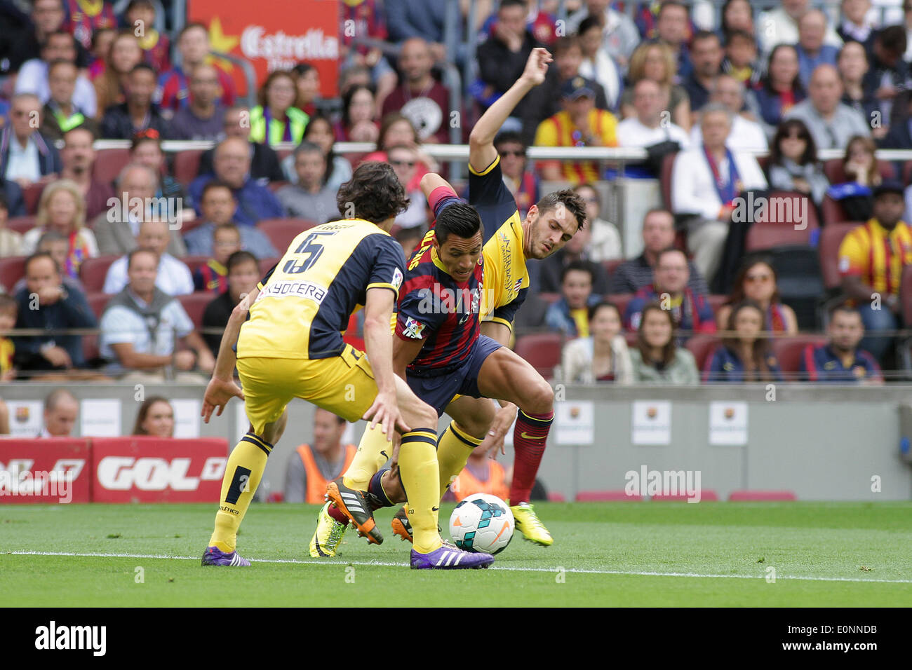 Barcelona, Spain. 17th May, 2014. Alexis in action during the spanish ...