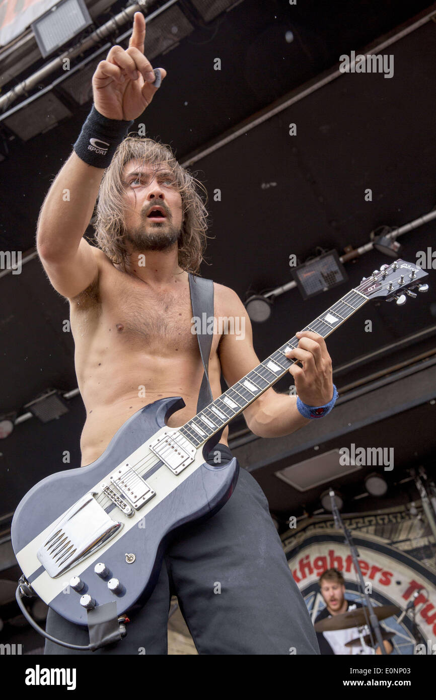 Columbus, Ohio, USA. 16th May, 2014. Guitarist DANGO (aka NIKLAS ...
