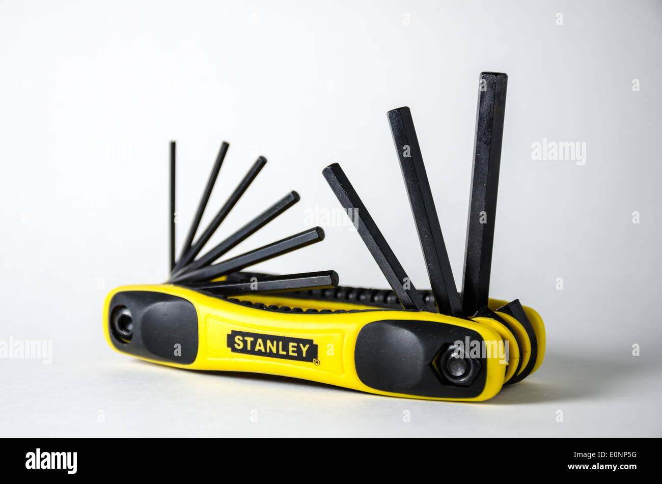 Stanley portable multi hexagonal wrench tool kit Stock Photo - Alamy