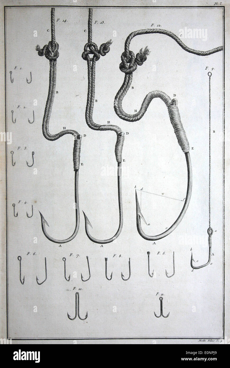 An assortment of hooks, presented in various sizes and styles ...