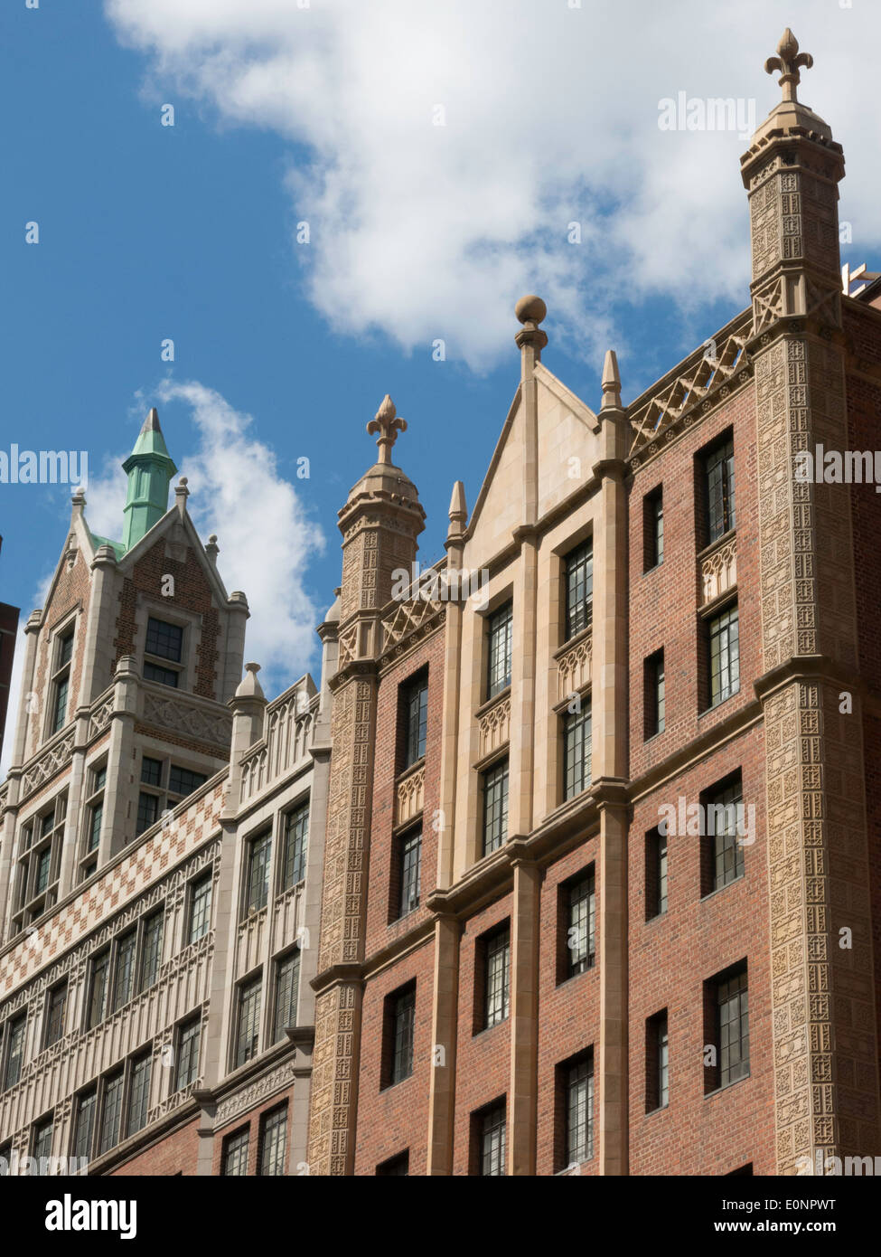 Neo-Gothic Architecture in Tudor City, NYC Stock Photo - Alamy