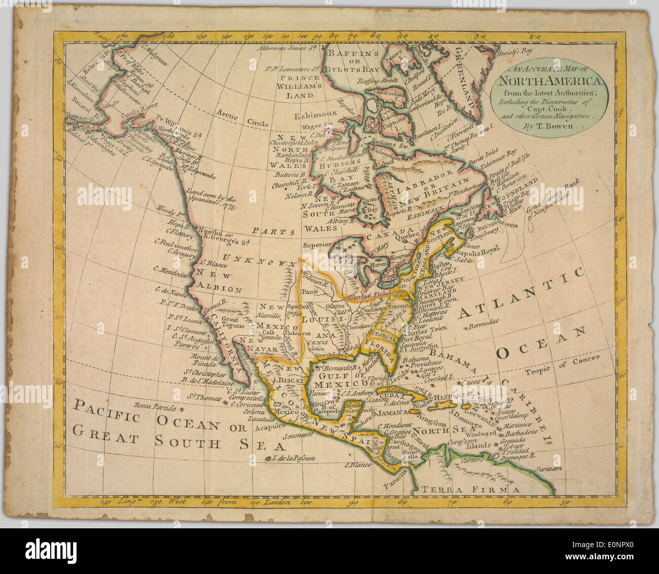 This historical map of North America, created using the latest ...