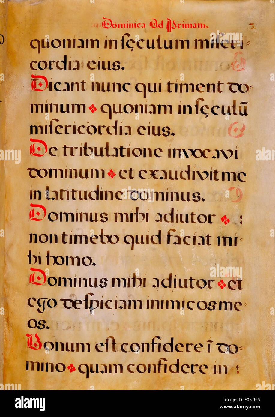 This image features a page from a Spanish chant manuscript, providing a ...