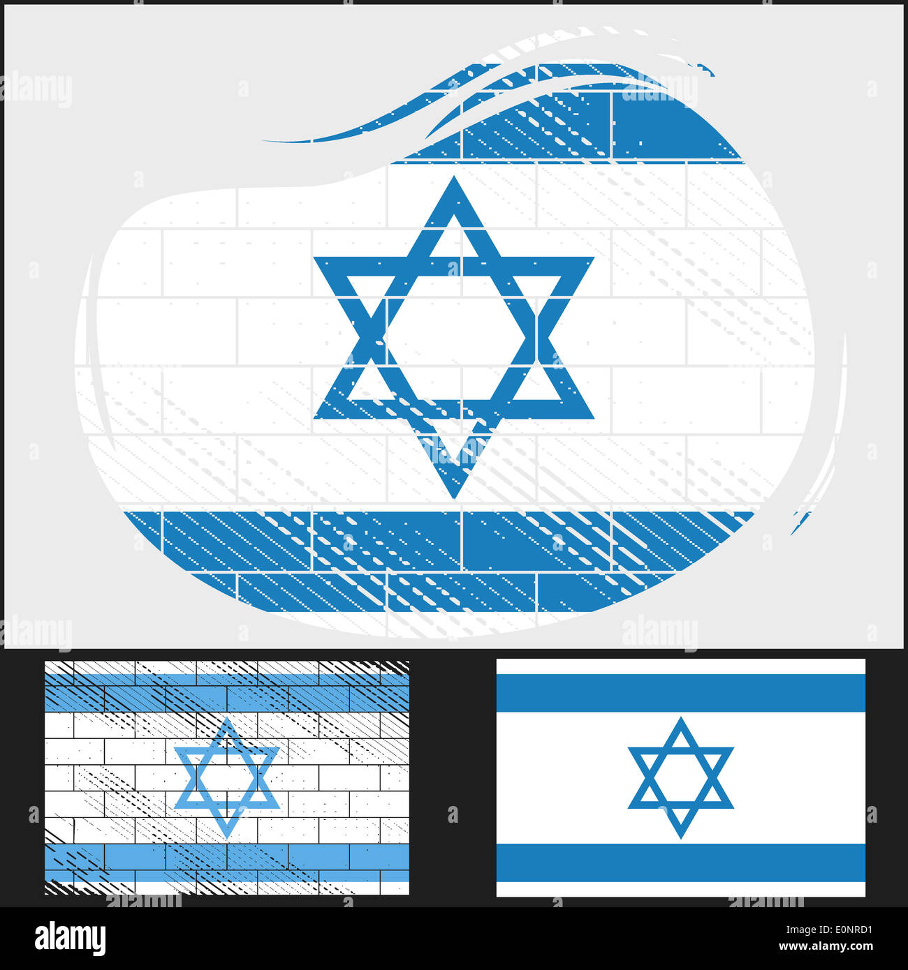 Israel flag black and white hi-res stock photography and images - Alamy