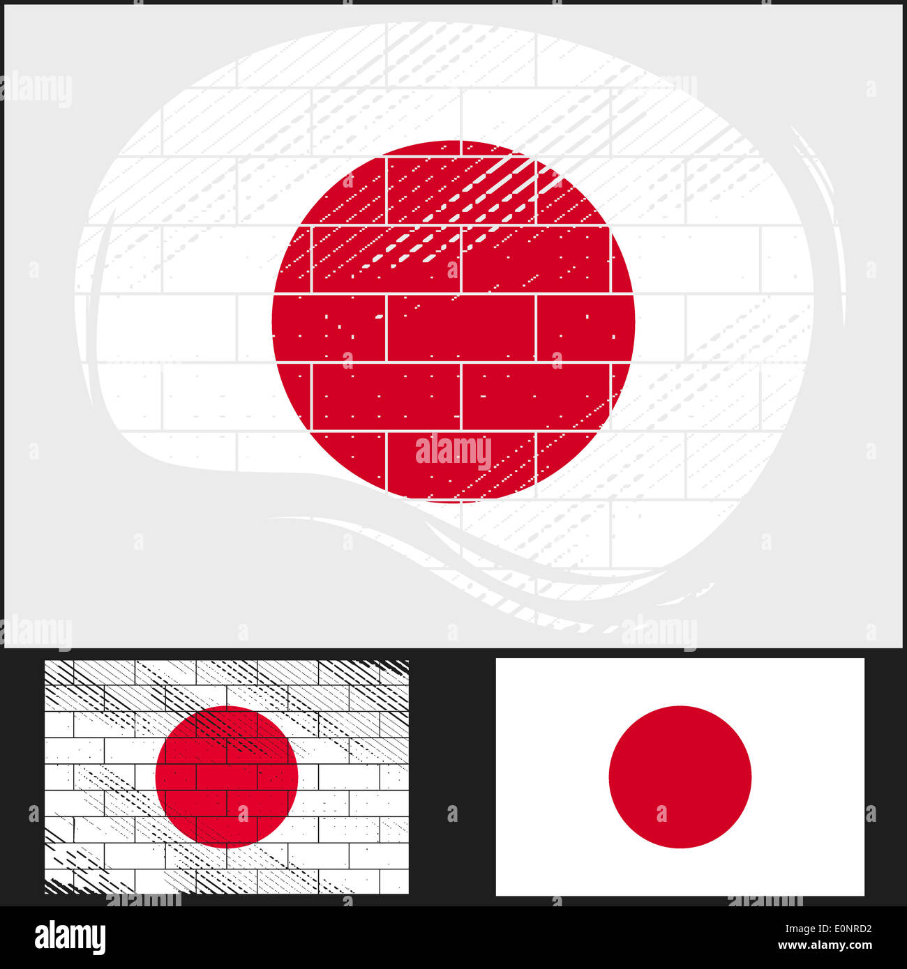 Scratched flag of Japan Stock Photo - Alamy