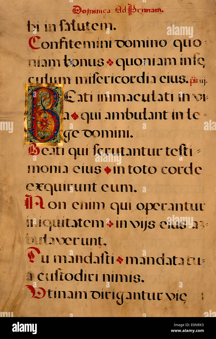This page from the Spanish Chant Manuscript showcases liturgical music ...